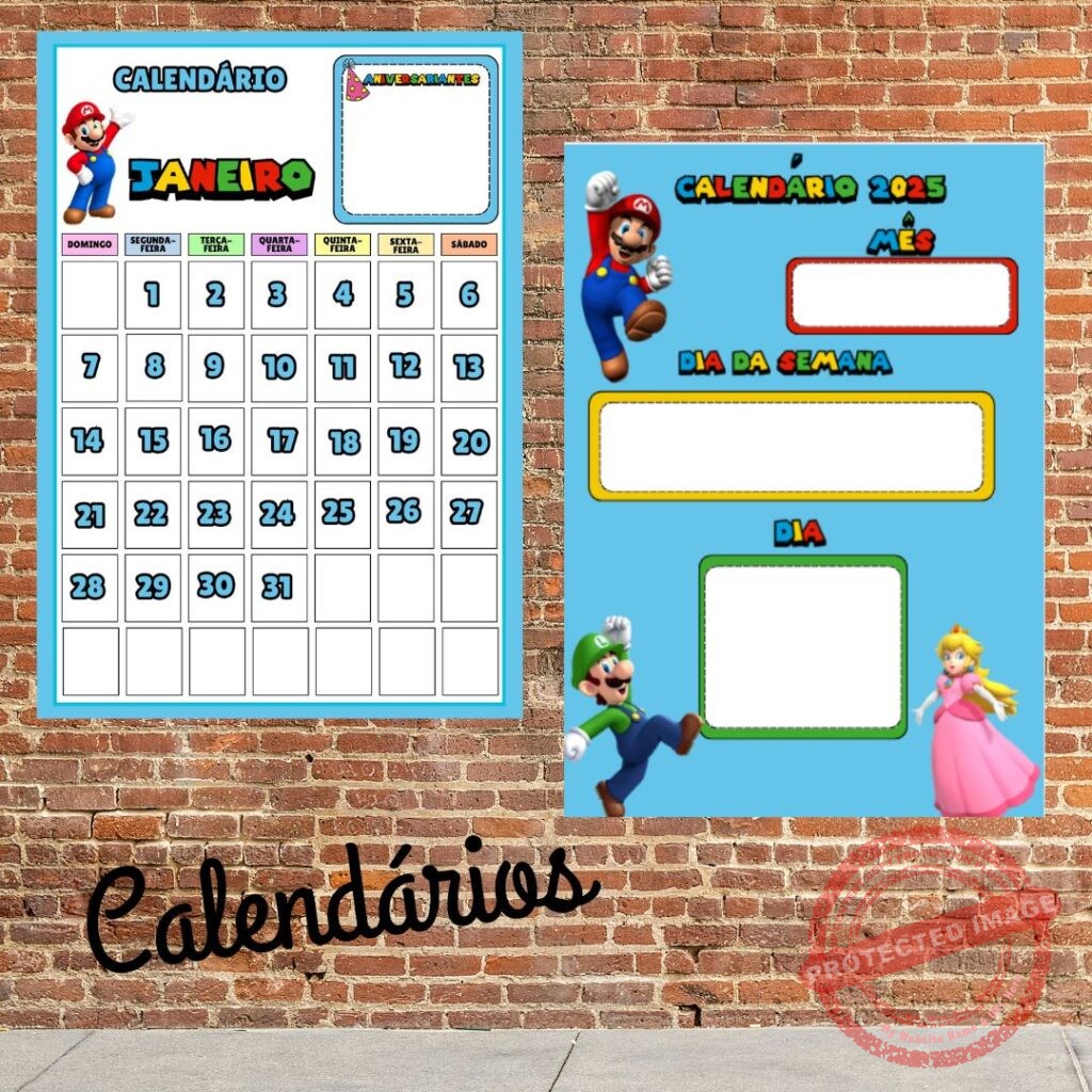 Kit Super Mario sala de aula 2025 – Prof. Tati Aulas Criativas