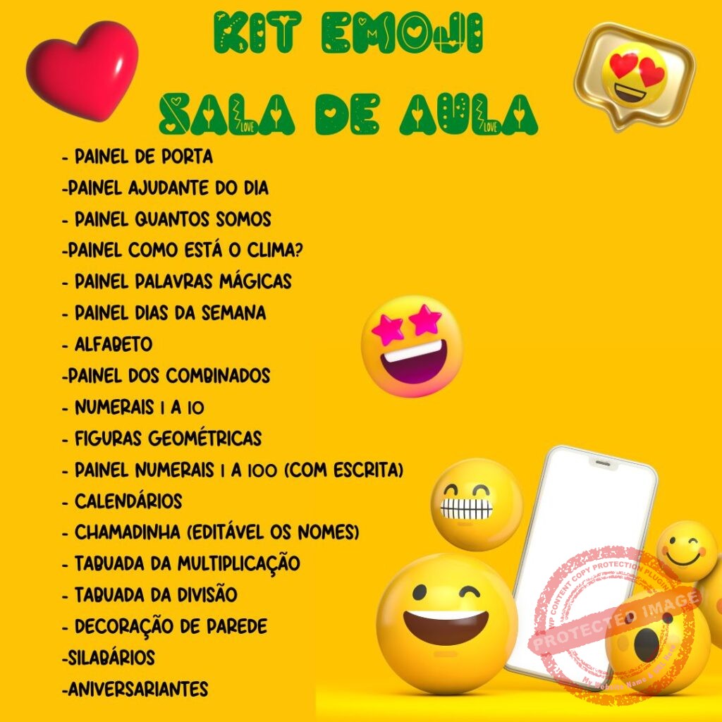Kit emoji sala de aula – Prof. Tati Aulas Criativas