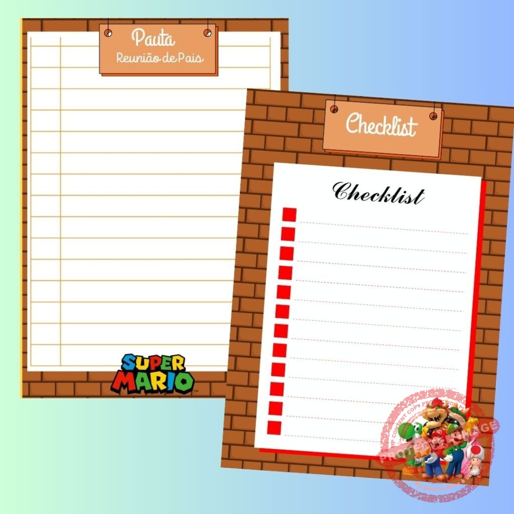 Planner Super Mario – Prof. Tati Aulas Criativas