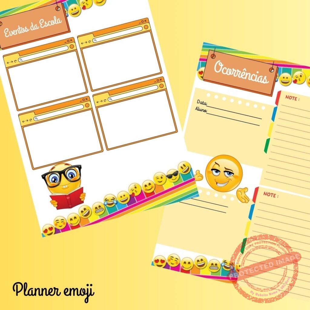 Planner emoji – Prof. Tati Aulas Criativas